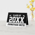 Class of 20xx Black and White Grad Name Graduation Card | Zazzle