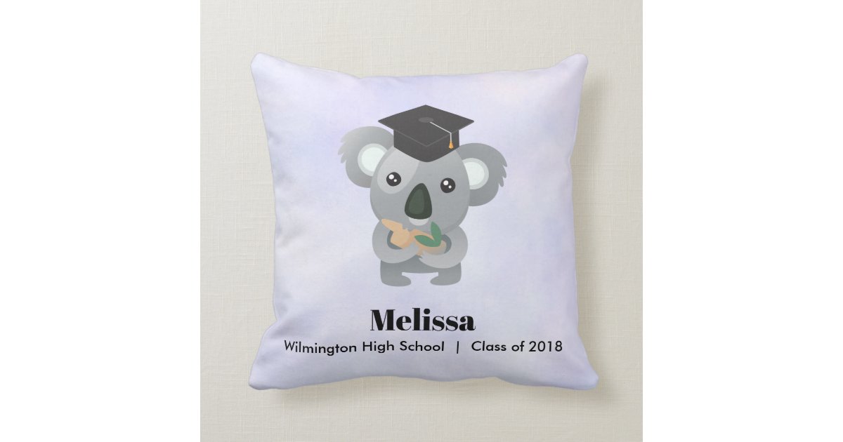 Class of 20xx Cute Koala Bear in Graduation Cap Throw Pillow | Zazzle.com