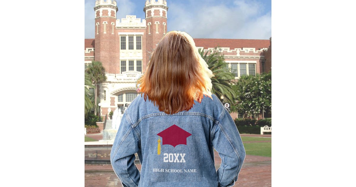 Class of 20XX Graduation Denim Jacket | Zazzle