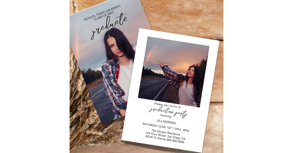 Class Of 20XX Photo Graduation Party Invitation | Zazzle