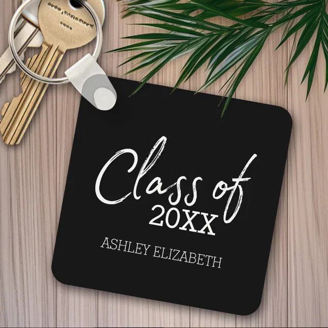 Class of ADD YOUR YEAR Graduation Party Keychain | Zazzle