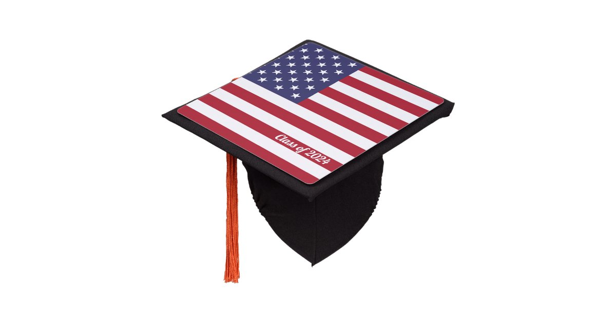 Class of ... | American Flag Graduation Graduation Cap Topper | Zazzle