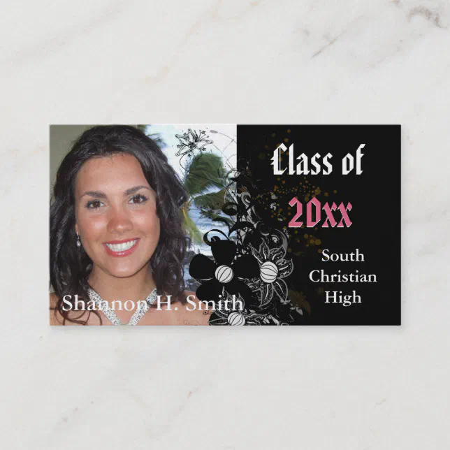 Class of Change to Current Year Graduation Senior Calling Card | Zazzle