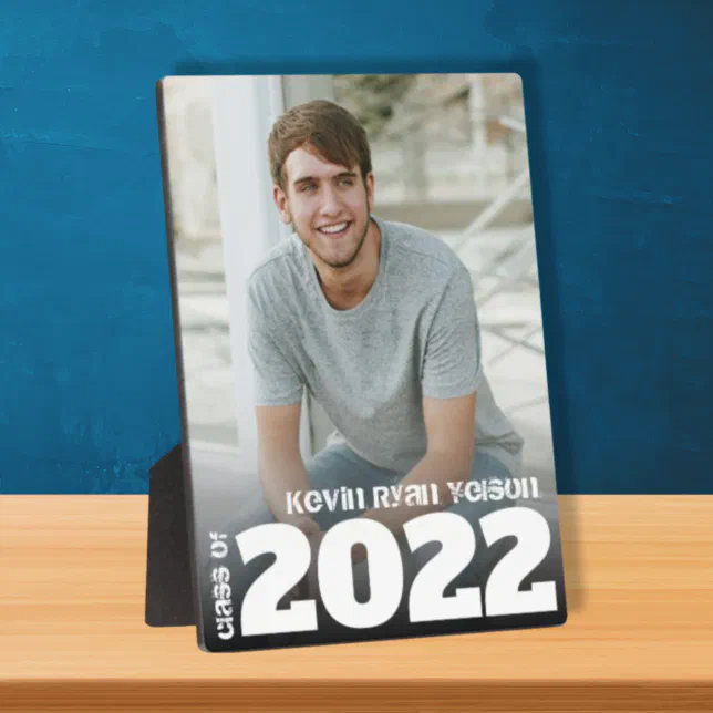 Class of Grad Photo Easel Back Plaque | Zazzle