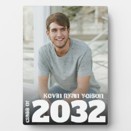 Class of Grad Photo Easel Back Plaque | Zazzle