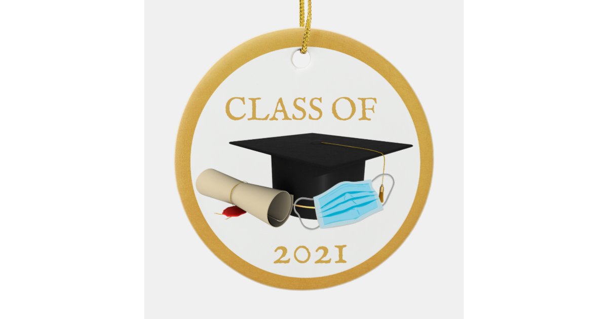 Class Of Graduate Coronavirus Mask Covid 2020 Ceramic Ornament | Zazzle