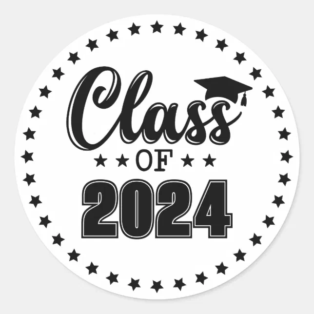 Class of Graduation Classic Round Sticker | Zazzle