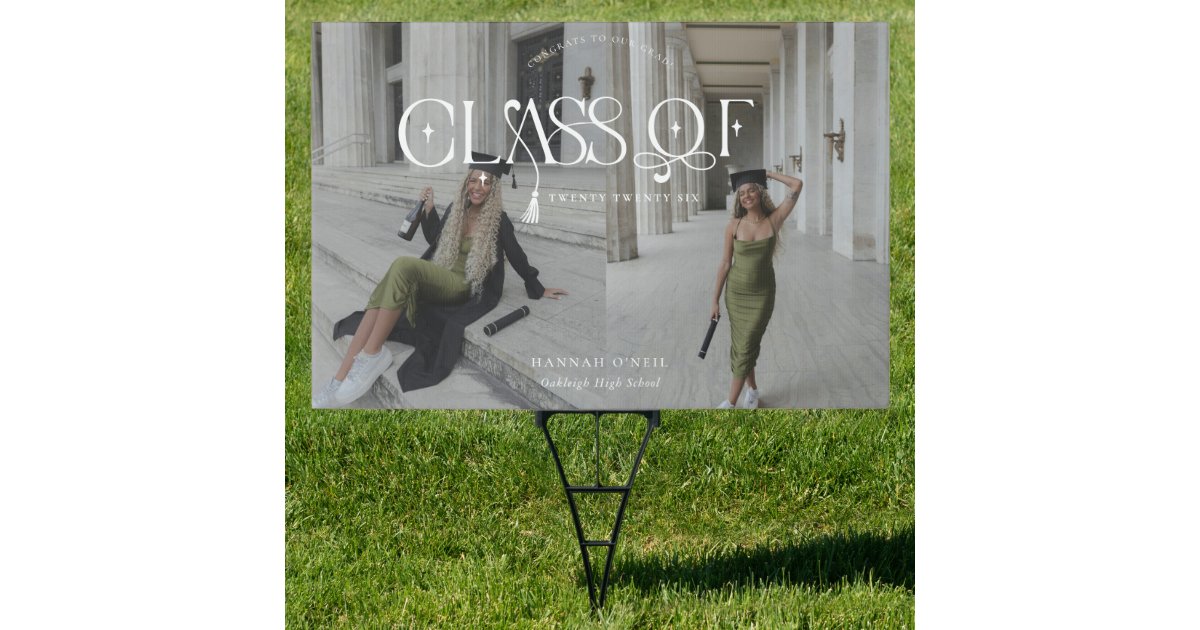 Class Of | Graduation Photo Sign | Zazzle