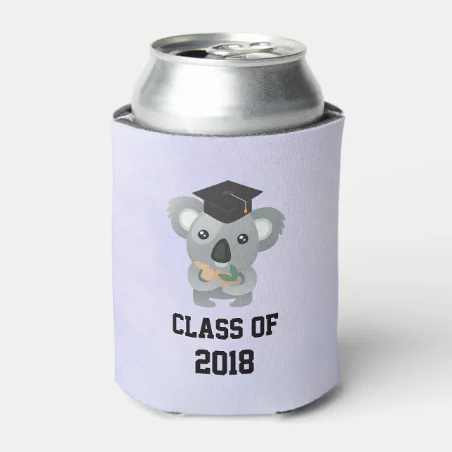 Class of Koala Bear in a graduation Cap Can Cooler | Zazzle