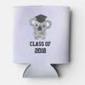 Class of Koala Bear in a graduation Cap Can Cooler | Zazzle