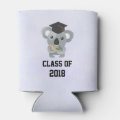 Class of Koala Bear in a graduation Cap Can Cooler | Zazzle