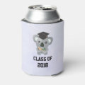 Class of Koala Bear in a graduation Cap Can Cooler | Zazzle