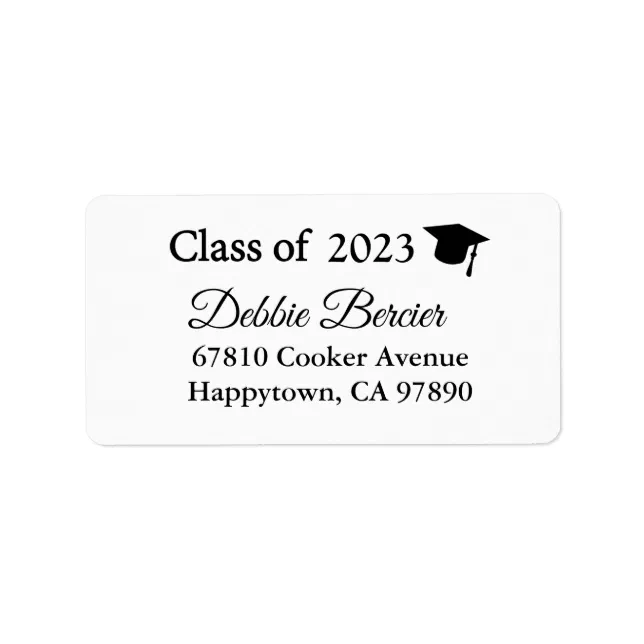 Class of Labels, Graduation Stickers, Address Label | Zazzle