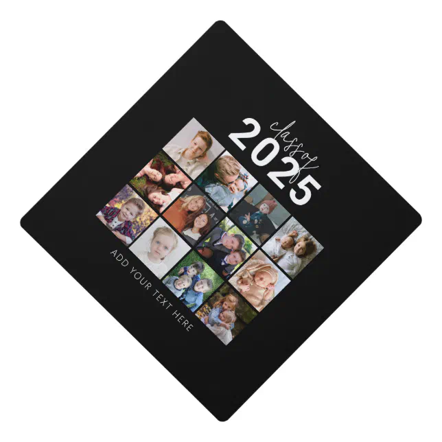 Class Of | Photo Collage Graduation Cap Topper | Zazzle