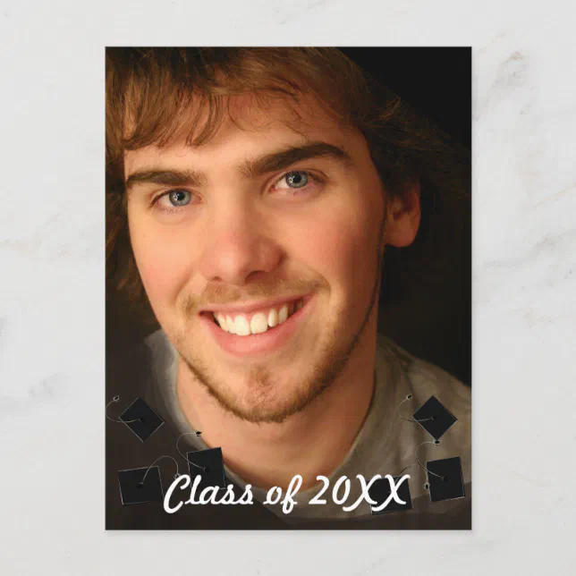 Class of Photo Graduation Change to Current Year Invitation Postcard ...