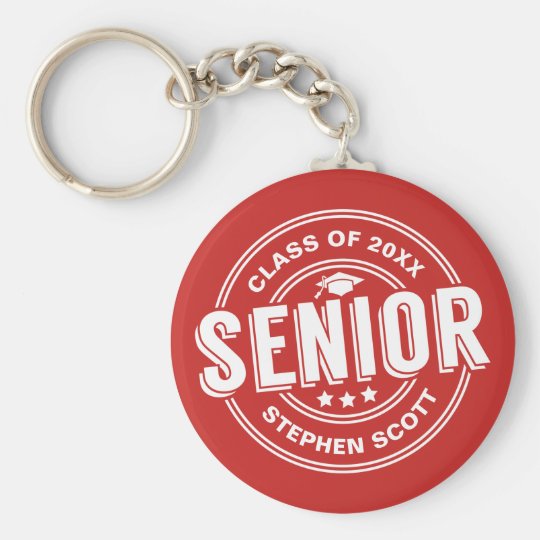 Class of Senior Graduate Personalized Graduation Keychain | Zazzle.com