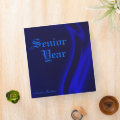 "Class Of " Senior Graduation Blue Silk Binder | Zazzle