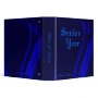 "Class Of " Senior Graduation Blue Silk Binder | Zazzle