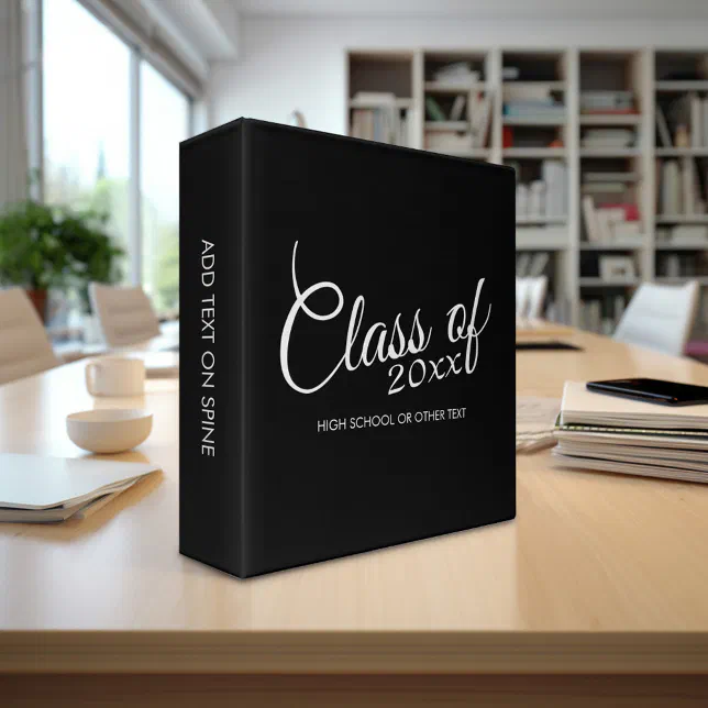 Class of with Custom Year and High School Binder | Zazzle