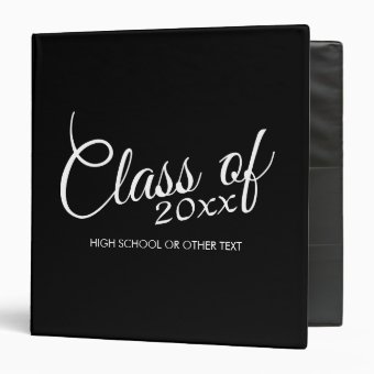 Class of with Custom Year and High School Binder | Zazzle