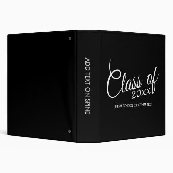 Class of with Custom Year and High School Binder | Zazzle