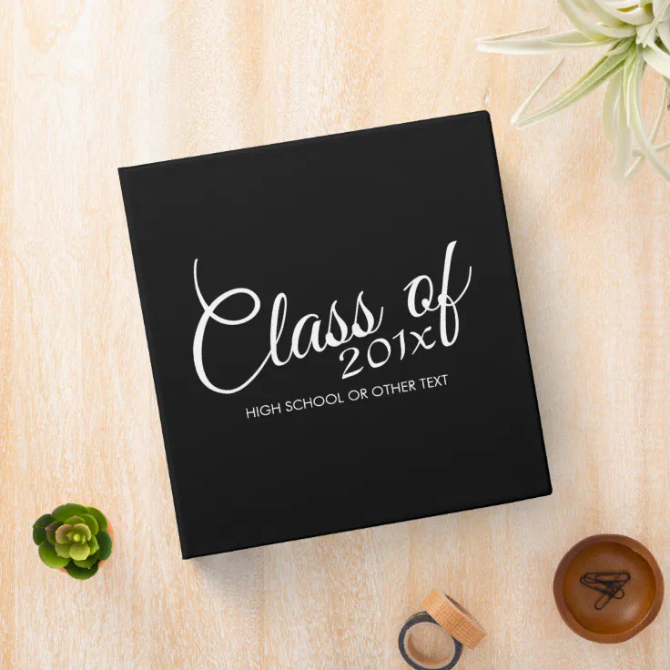 Class of with Custom Year and High School Binder | Zazzle