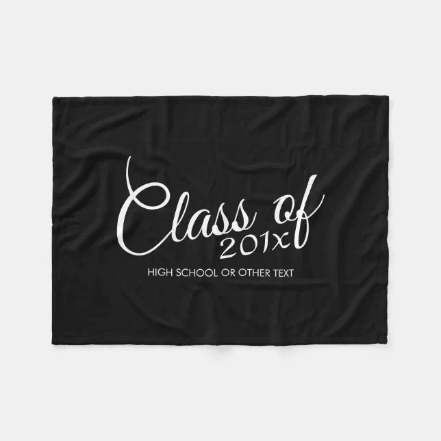 Class of with Custom Year and High School Fleece Blanket | Zazzle