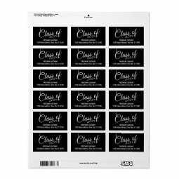 Class of with Custom Year and High School Label | Zazzle