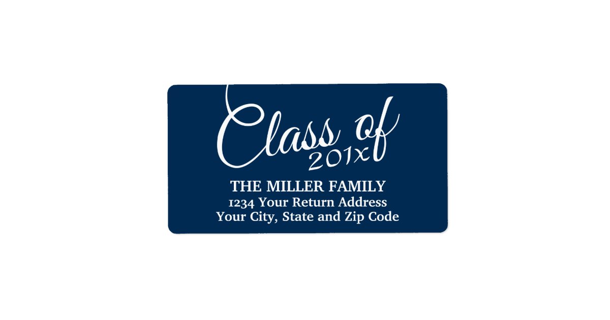 Class of with Custom Year and High School Label | Zazzle