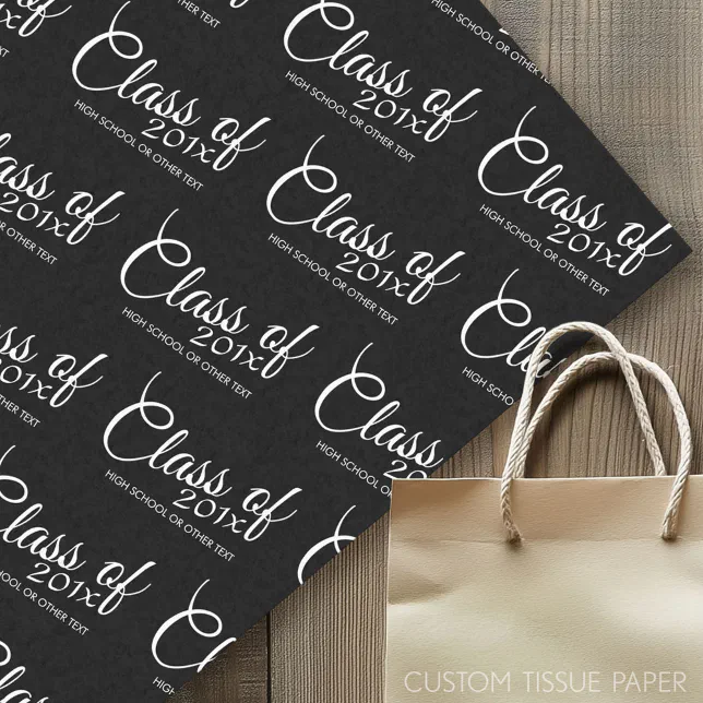 Class of with Custom Year and High School Tissue Paper | Zazzle