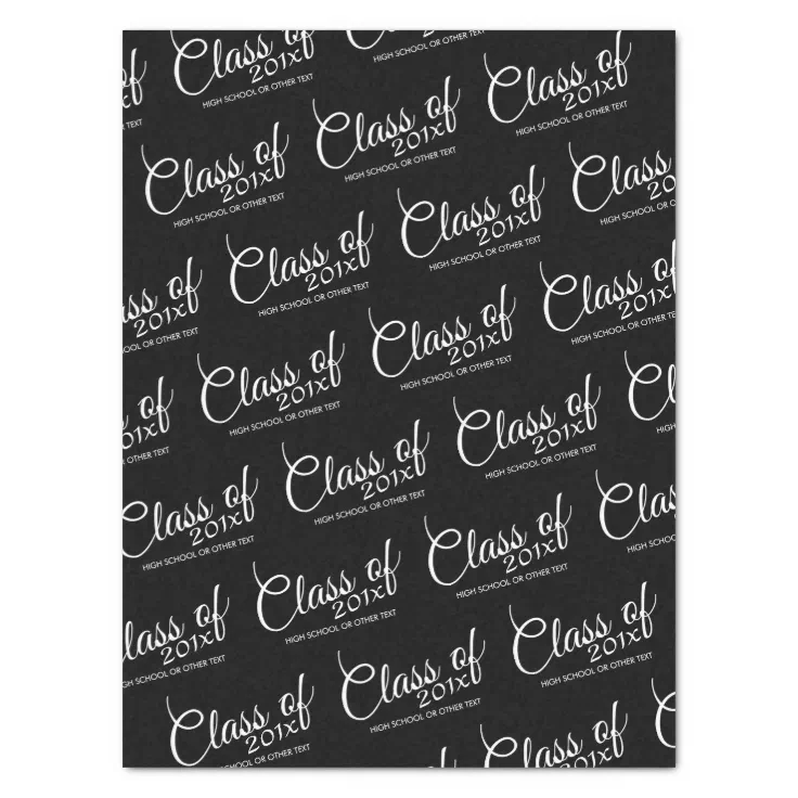 Class of with Custom Year and High School Tissue Paper | Zazzle