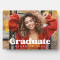 Class of year 2024 school modern graduation photo plaque | Zazzle