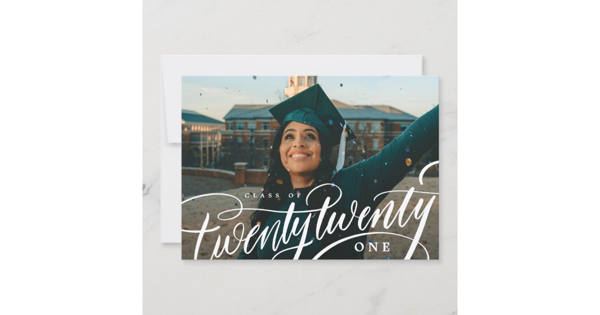 Class of Year Photo Graduation Announcement | Zazzle