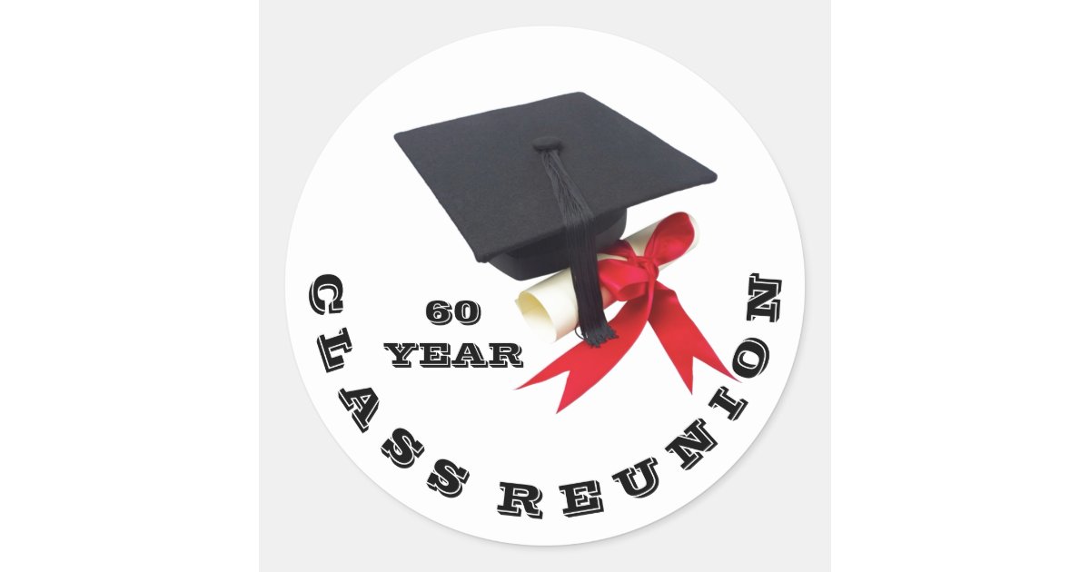 Class Reunion by Janz 60 Year Classic Round Sticker | Zazzle