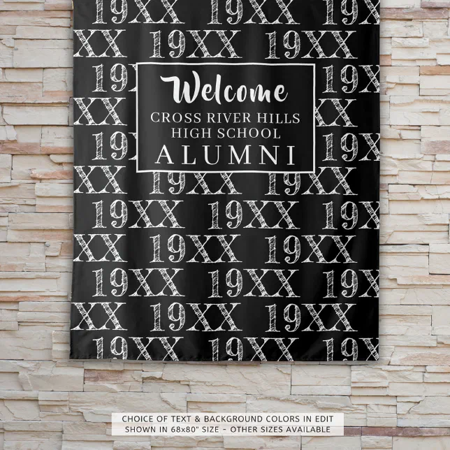Class Reunion Class Year Backdrop Photo Prop | Zazzle