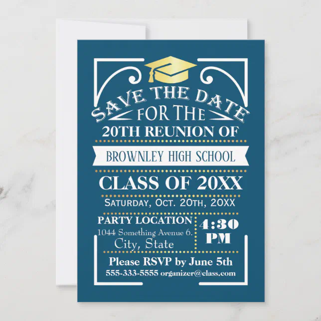 Class reunion design. invitation | Zazzle