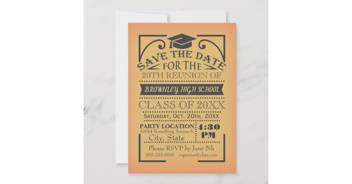 Class reunion design. invitation | Zazzle