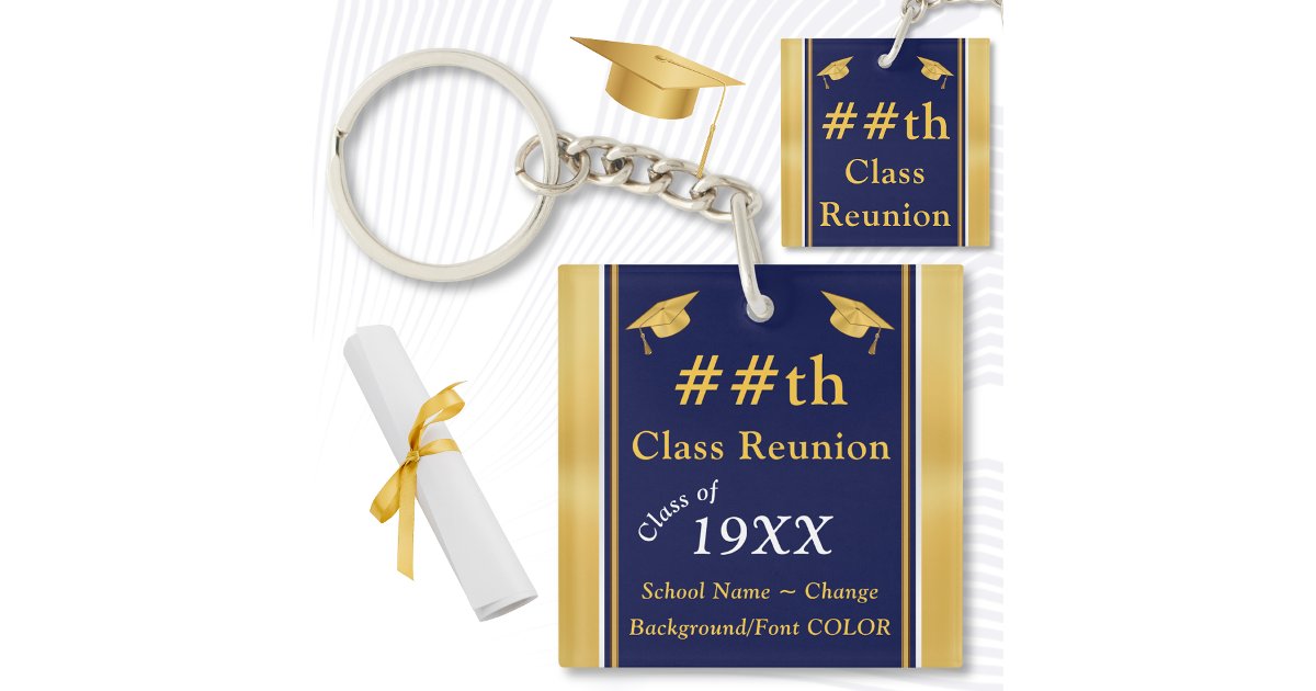Class Reunion Gift Ideas, Class Reunion Keychains | Zazzle