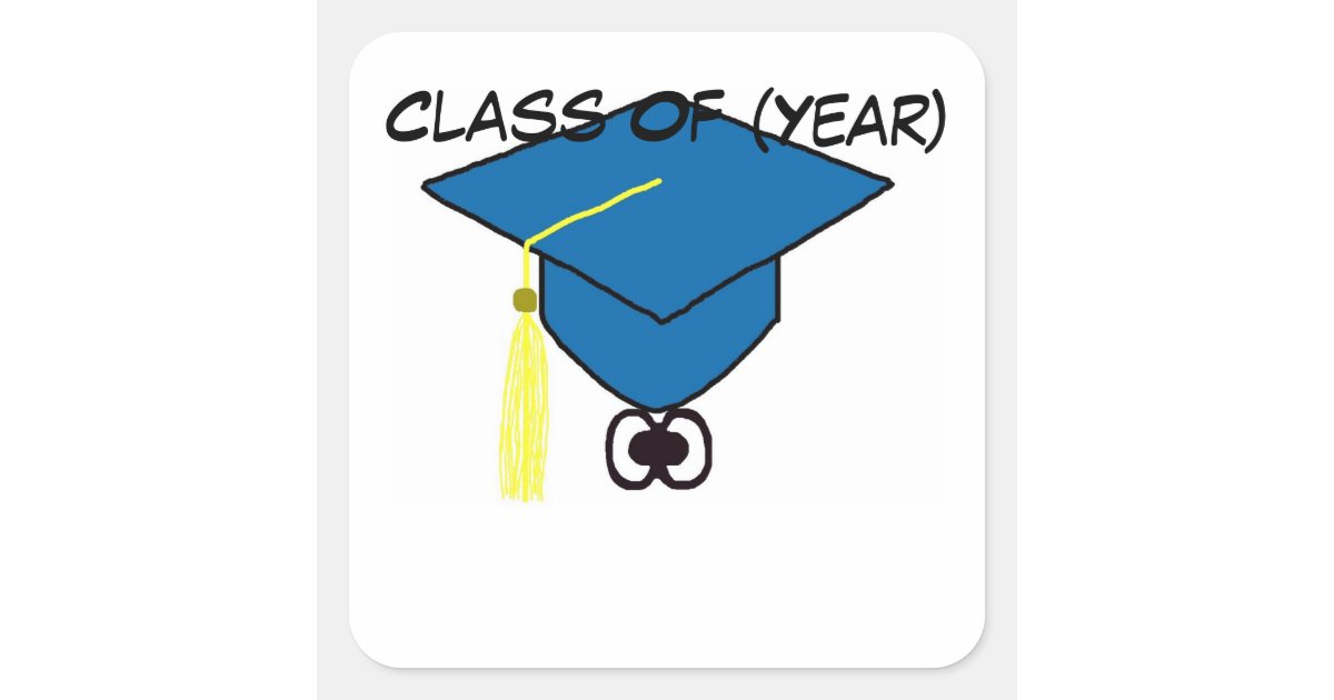 Class Reunion Graduation Cap Stickers, Name Tags | Zazzle