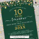 Class Reunion Green Gold Stars Lights Any Year Invitation | Zazzle