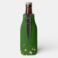 Class Reunion Green Gold Stars Personalized Bottle Cooler | Zazzle