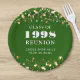 Class Reunion Green Gold Stars Personalized Paper Plates | Zazzle