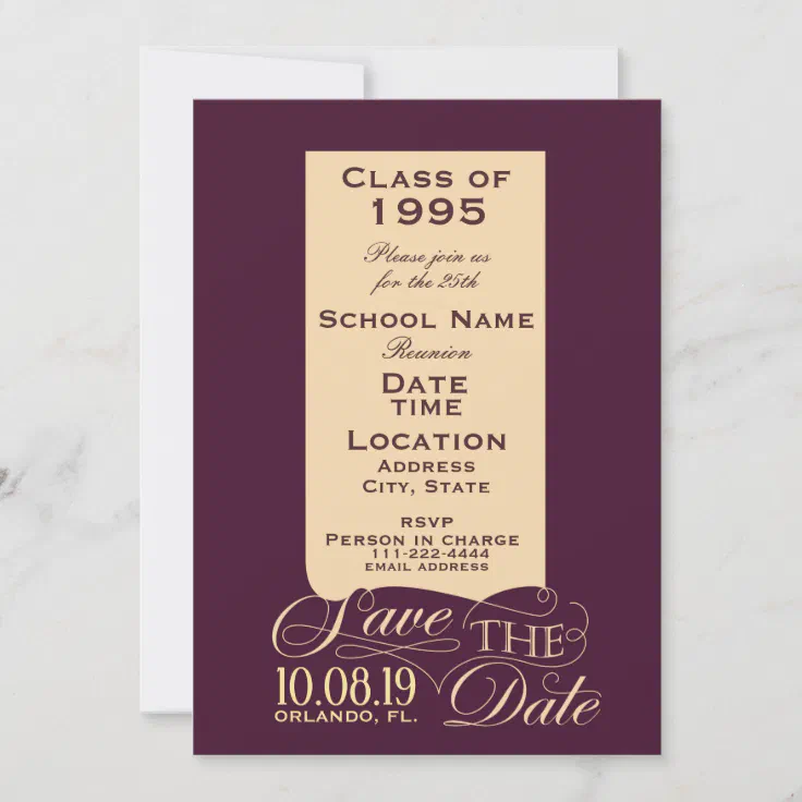 Class reunion invitation design | Zazzle