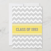Class Reunion Invitations Gray Lemon Chevron | Zazzle