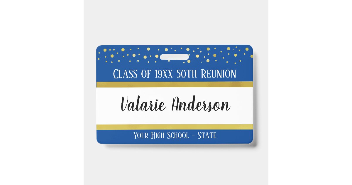 Class Reunion Keepsake Identification Badge | Zazzle