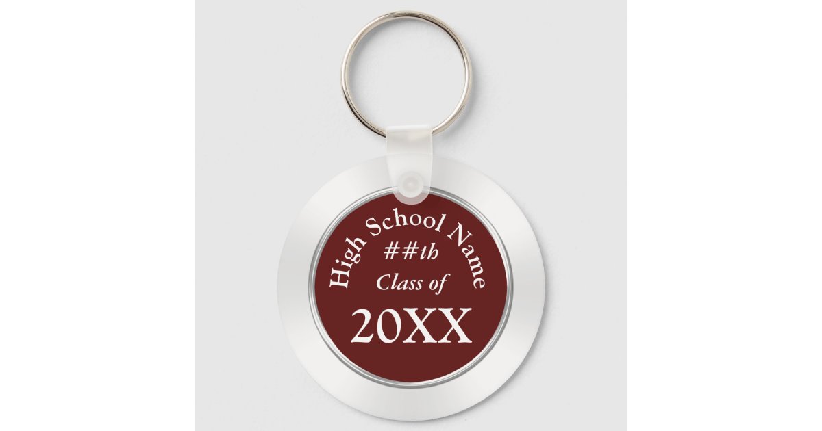 Class Reunion Keychains in Your Colors and Text | Zazzle