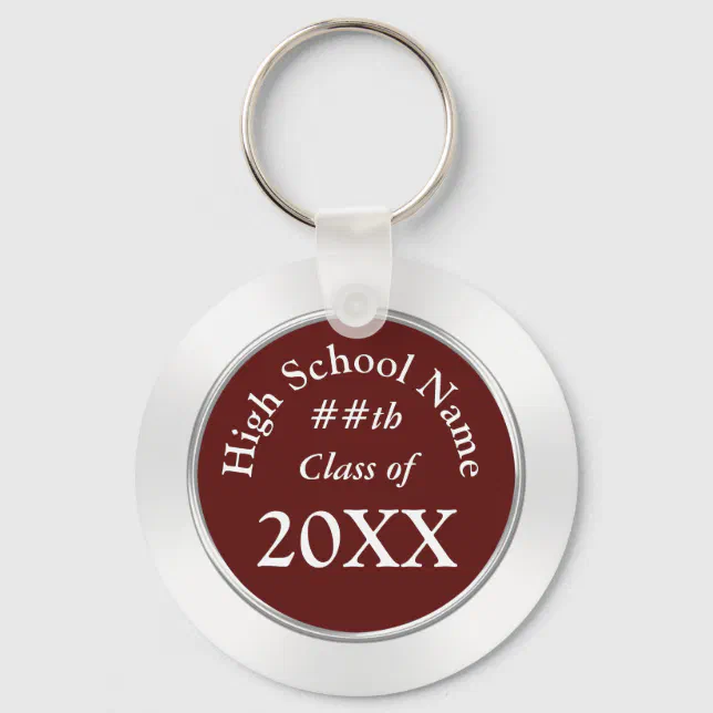 Class Reunion Keychains in Your Colors and Text | Zazzle