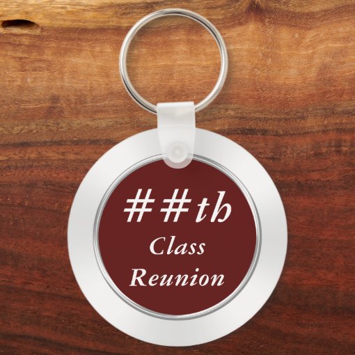 Class Reunion Keychains in Your Colors and Text | Zazzle