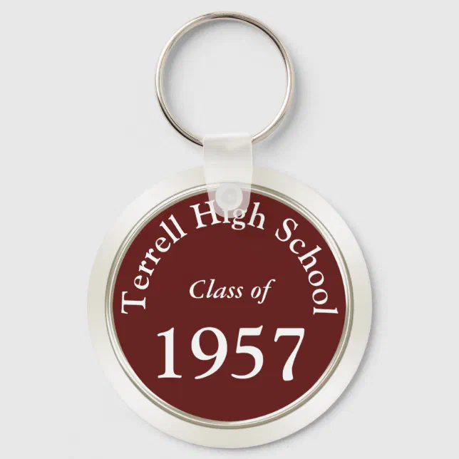 Class Reunion Keychains in Your Colors and Text | Zazzle