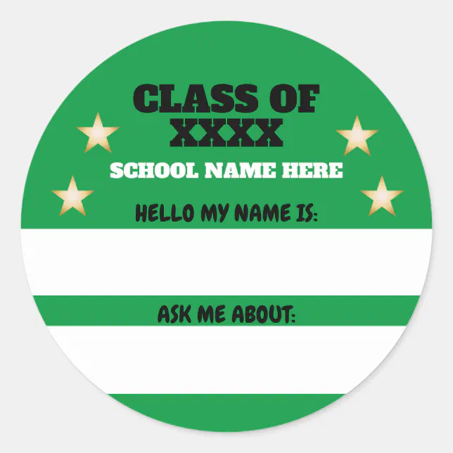 Class Reunion Name Tag Ask Me About | Zazzle